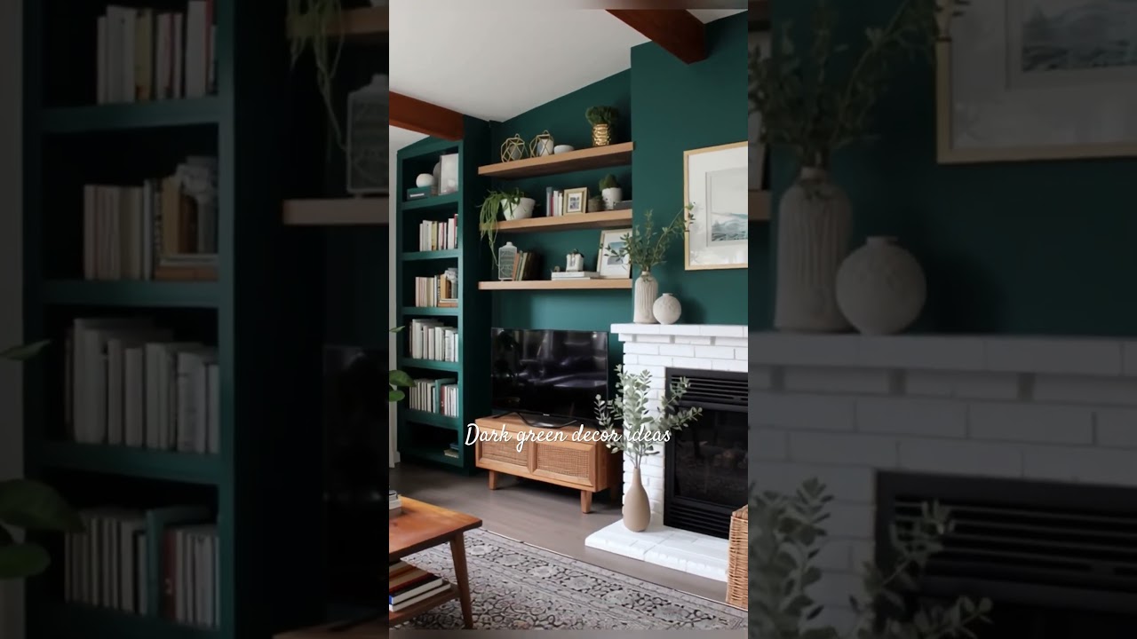 Dark green is a great color for the home, it blends richness, calm, and versatility #darkgreen