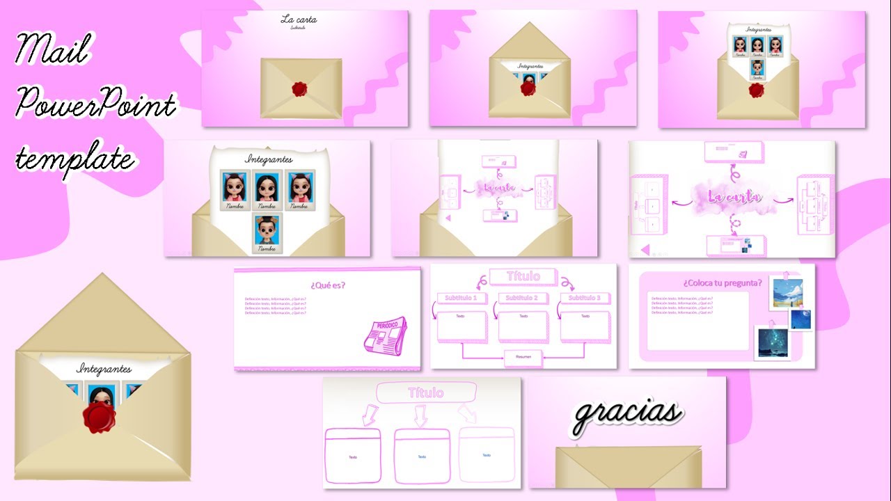 Mail PowerPoint template (With animations, editable and free download)