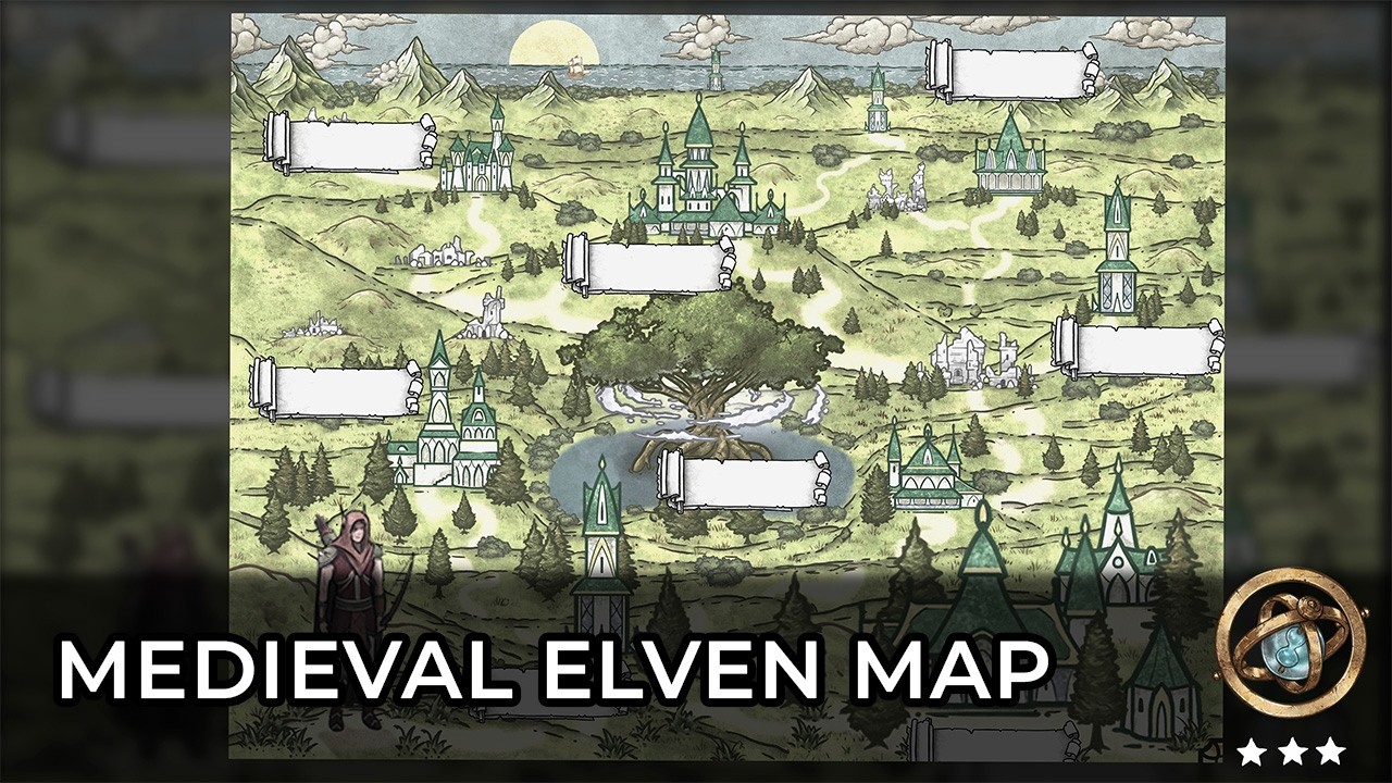 Medieval Elven Map | Inkarnate Timelapse