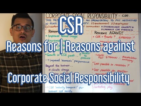 CSR - Reasons For & Against - Corporate Social Responsibility - A Level Business