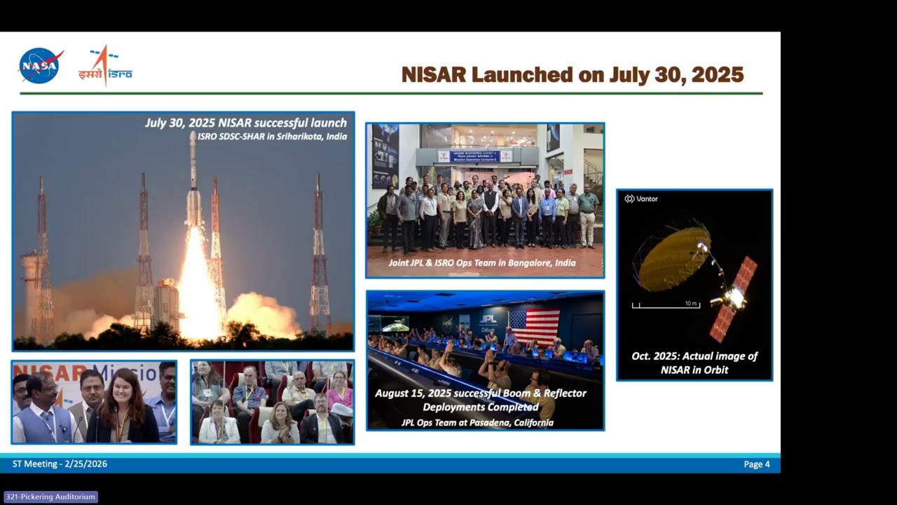 NISAR Science Team Meeting - Town Hall and Data Access Webinar (Feb 2026)