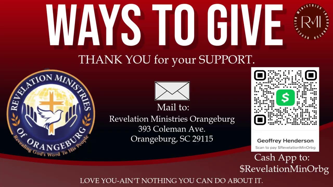 Revelation Ministries INC Sunday January 25, 2025