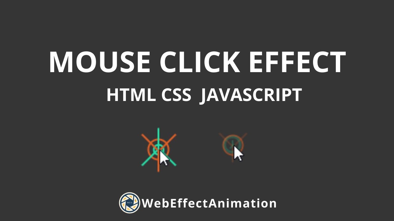 Mouse Click Effect Using HTML CSS JAVASCRIPT | Click Effect | WebEffectAnimation