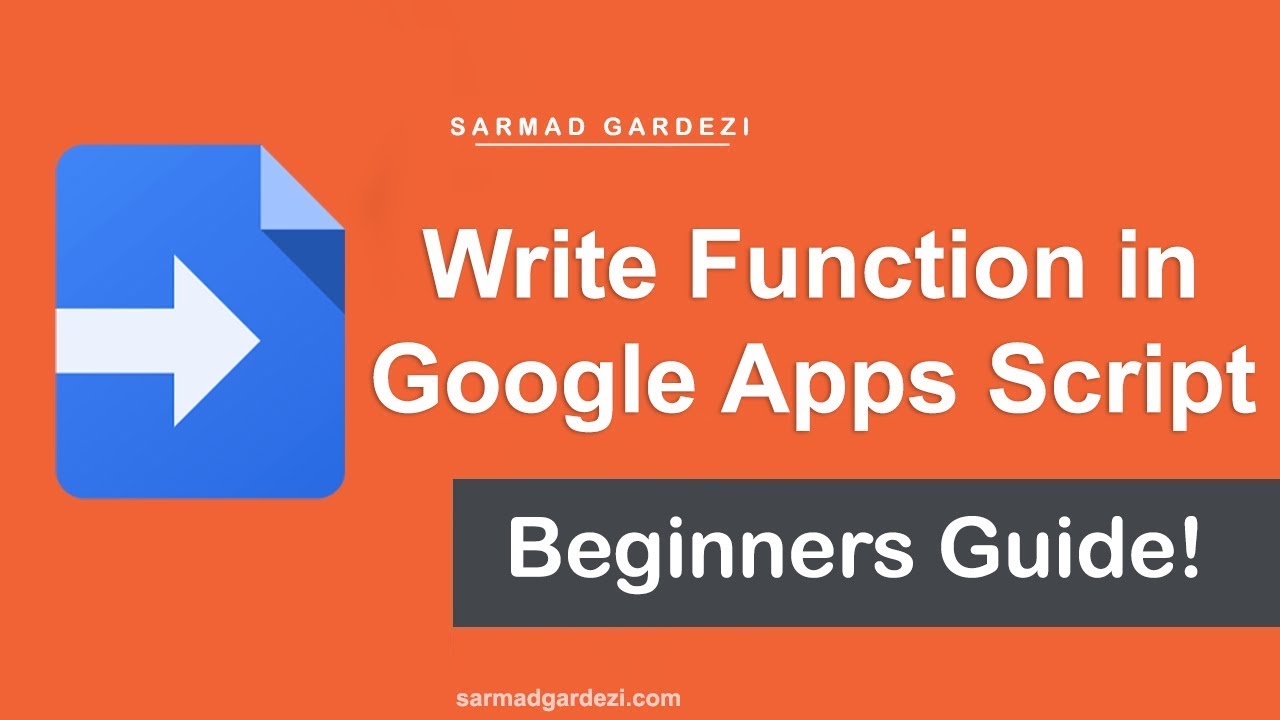 How to Write Function in Google Apps Script