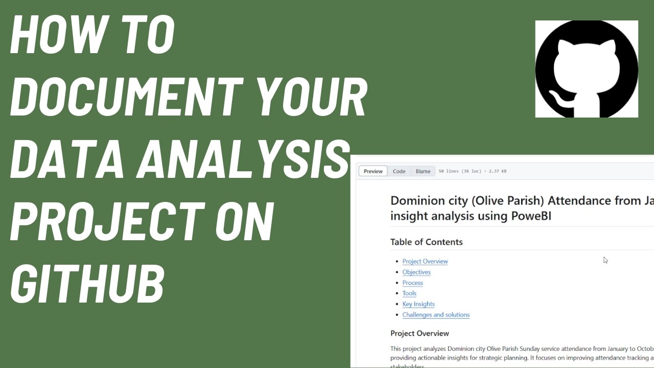 How to Document your Data analysis Project in Github