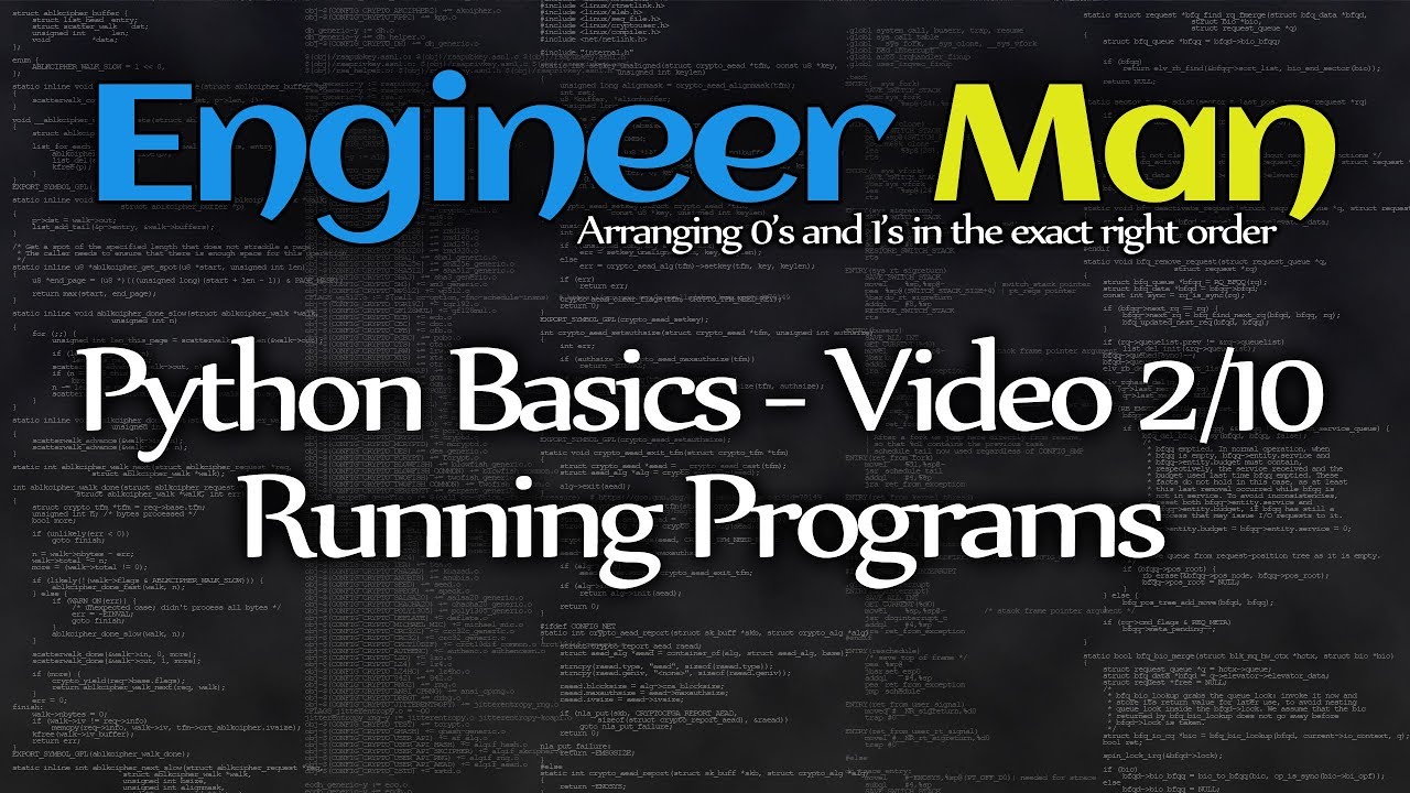 Running Programs - Python Basics 2/10