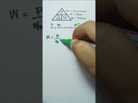 60 is 30% of what number? #mathtutorial