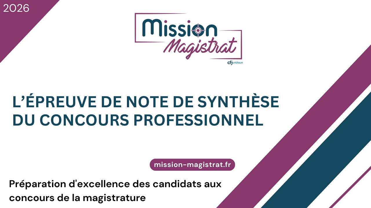 L’épreuve de note de synthèse du concours professionnel