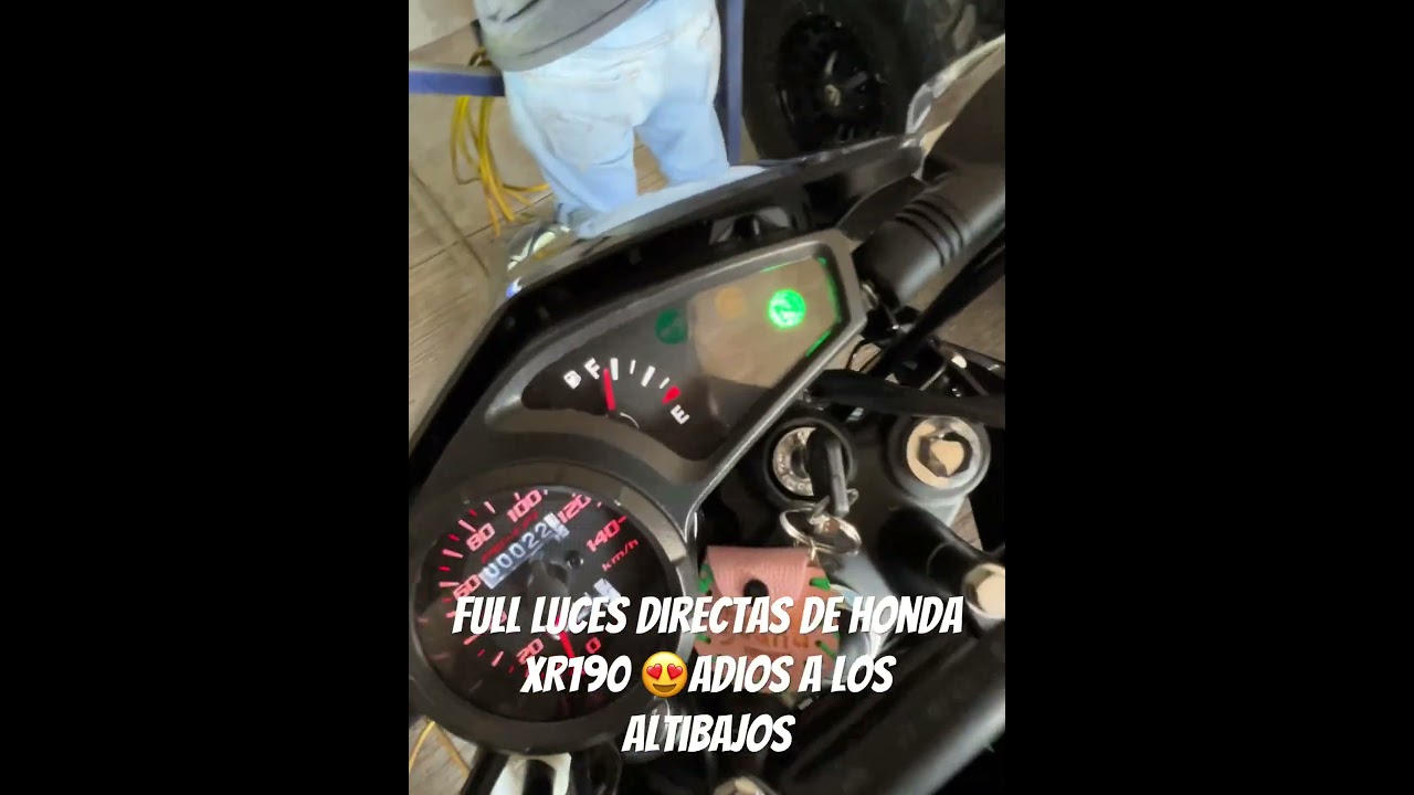 Adiós a los altibajos de todas las luces en general de la Honda XR190 2023 😍