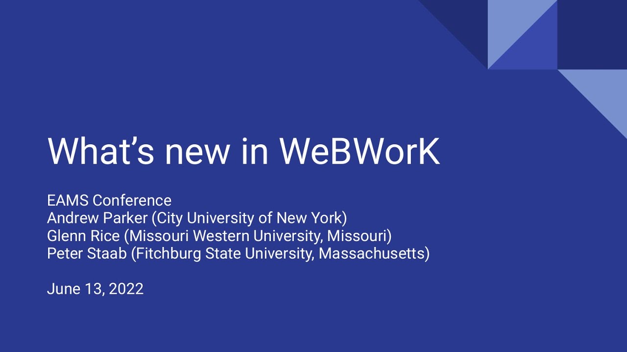 WeBWorK development update 2022