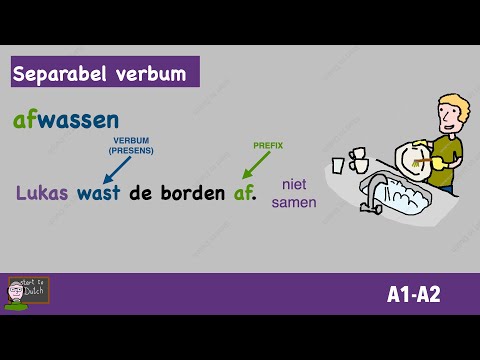 NT2 Separabel verbum - scheidbaar werkwoord - presens OTT - hoofdzin A1 A2 NEDERLANDS LEREN 1.1 1.2