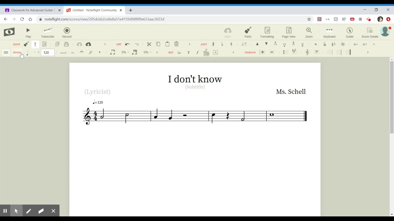 How to Create a Noteflight Piece, Pt. 2