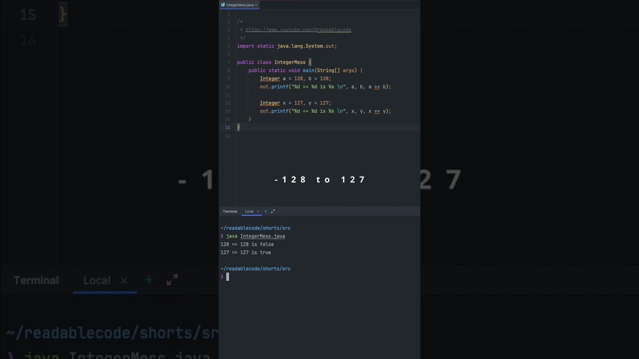 Confusing integer comparison in java