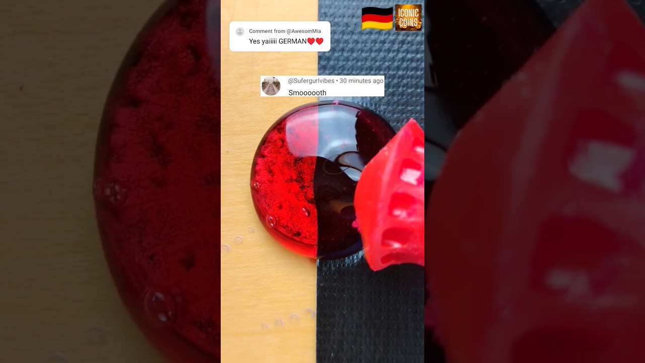 Satisfying Clean German Coin 🌗🇩🇪 #iconiccoins #asmr #cleaning