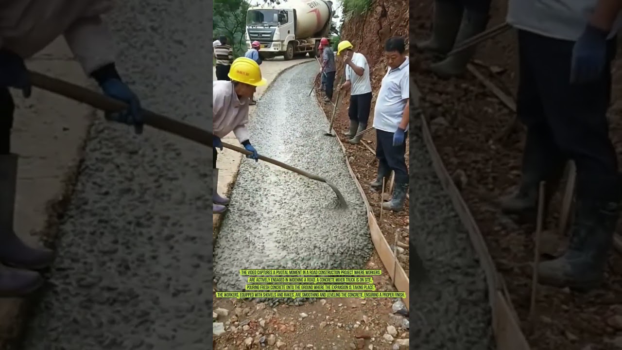 Road Expansion Efforts: Concrete Pouring in Progress