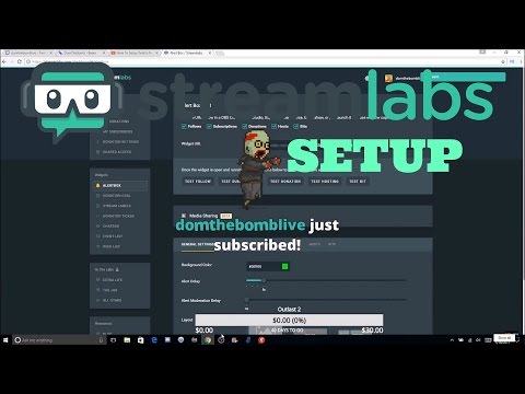 HOW TO SETUP StreamLabs With OBS - Follower/Subscriber/Donation Stream Notifications by DomTheBomb