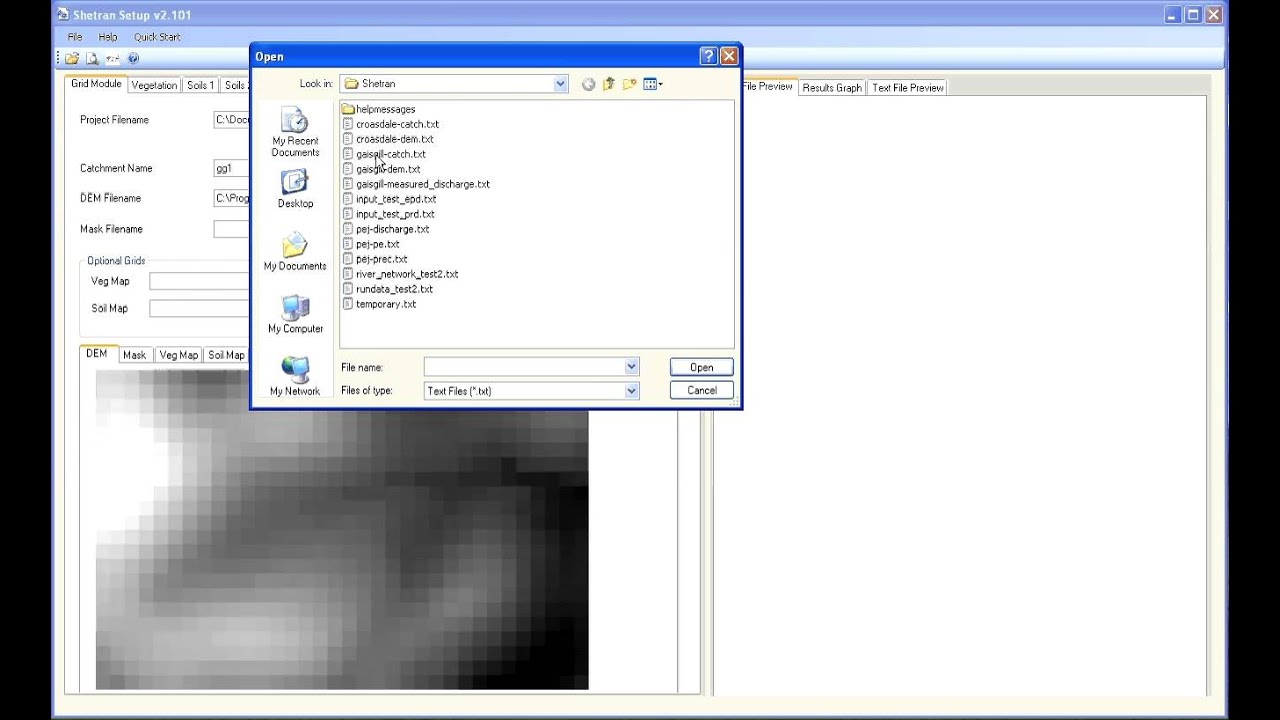 Shetran hydrological model worked example