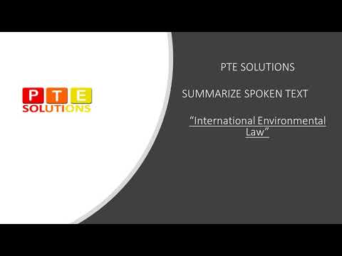 PTE- International Environmental Law