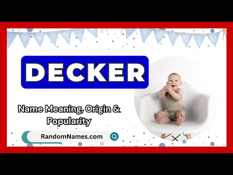 Decker - Baby Boy Name Meaning, Origin & Popularity - RandomNames.com