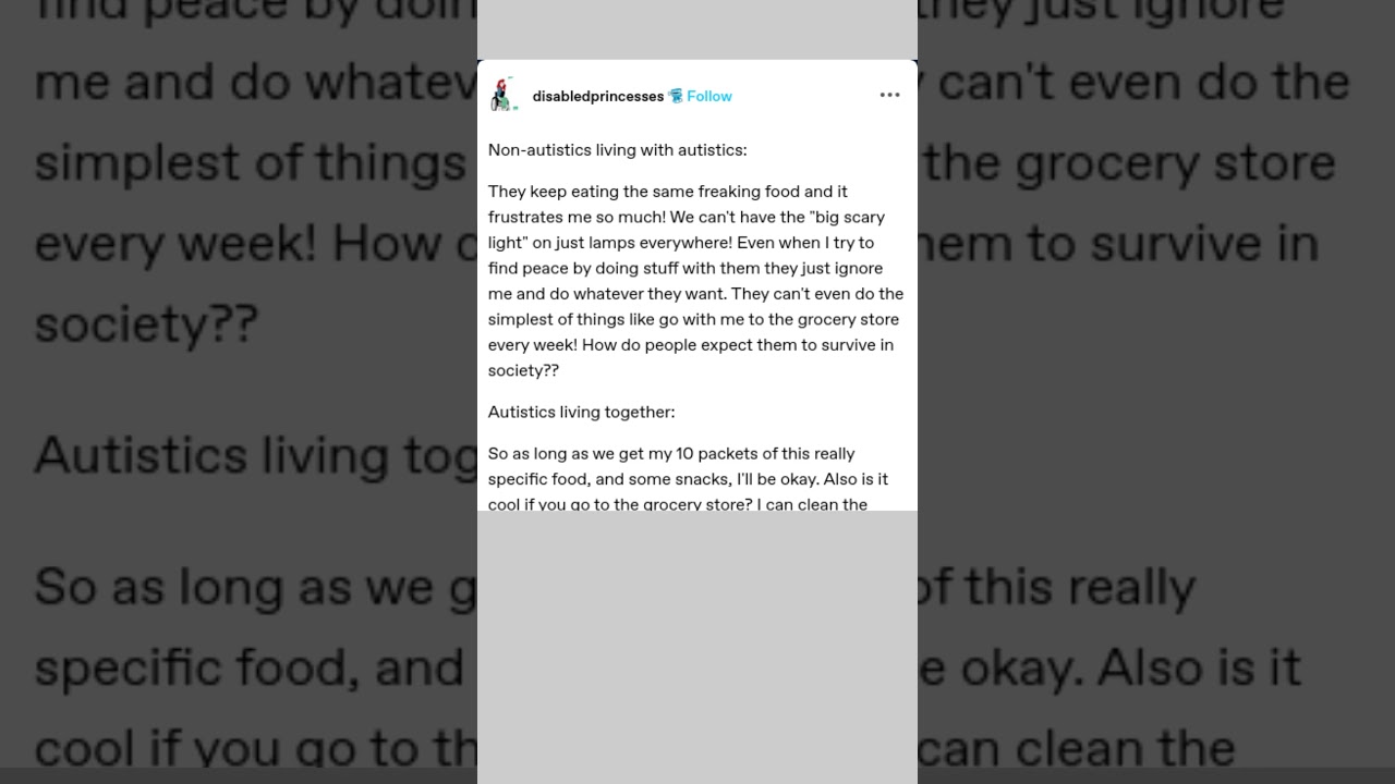 Autistic Roommates Tumblr Post