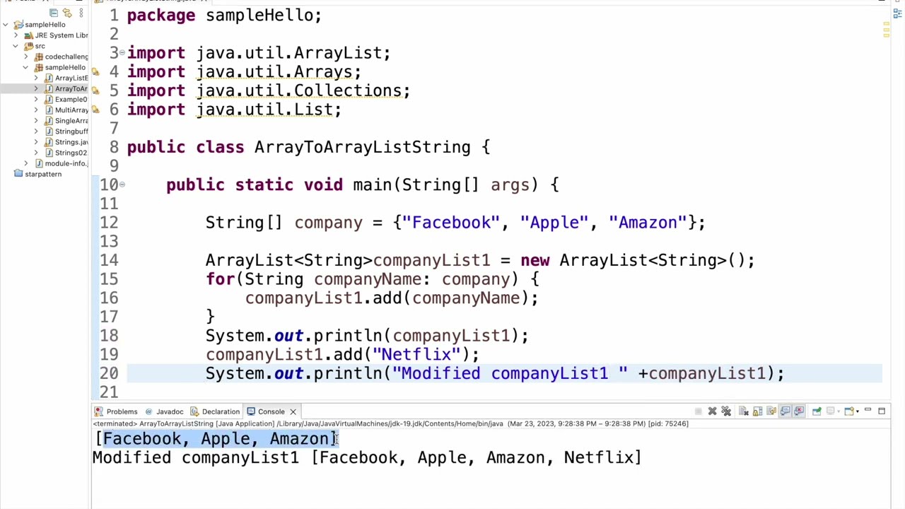 #Shorts Convert String Array to ArrayList in Java - 1