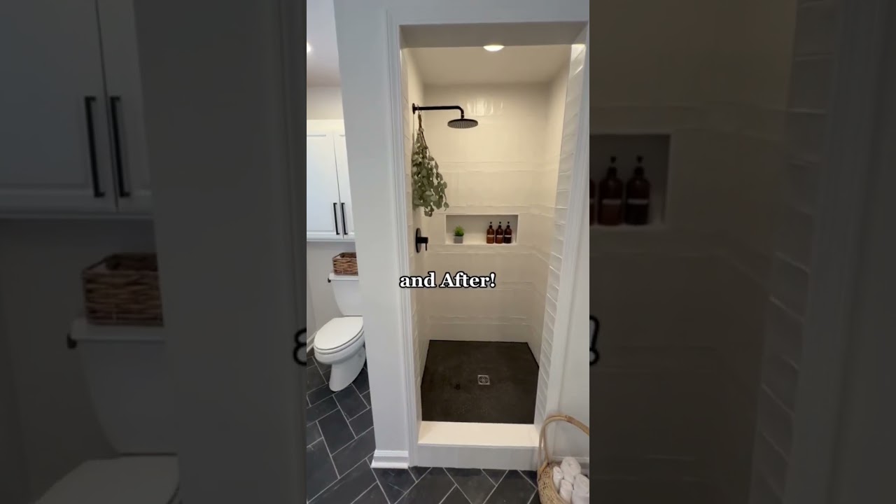 Before & After DIY Shower Remodel