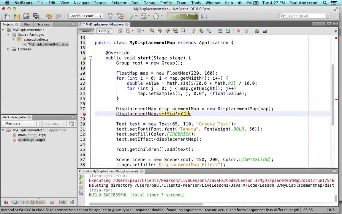 Apply DisplacementMap and PerspectiveTransform in JavaFX 3.7