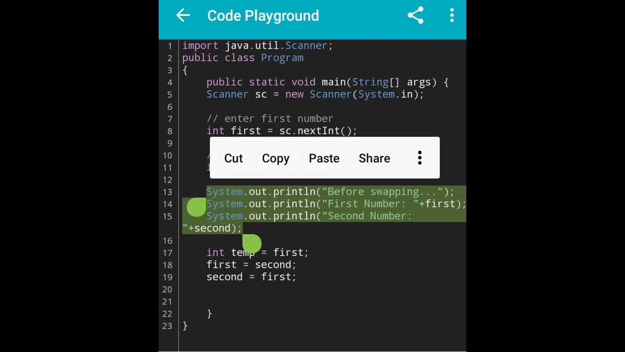 swap two numbers in java #shorts #java #swap