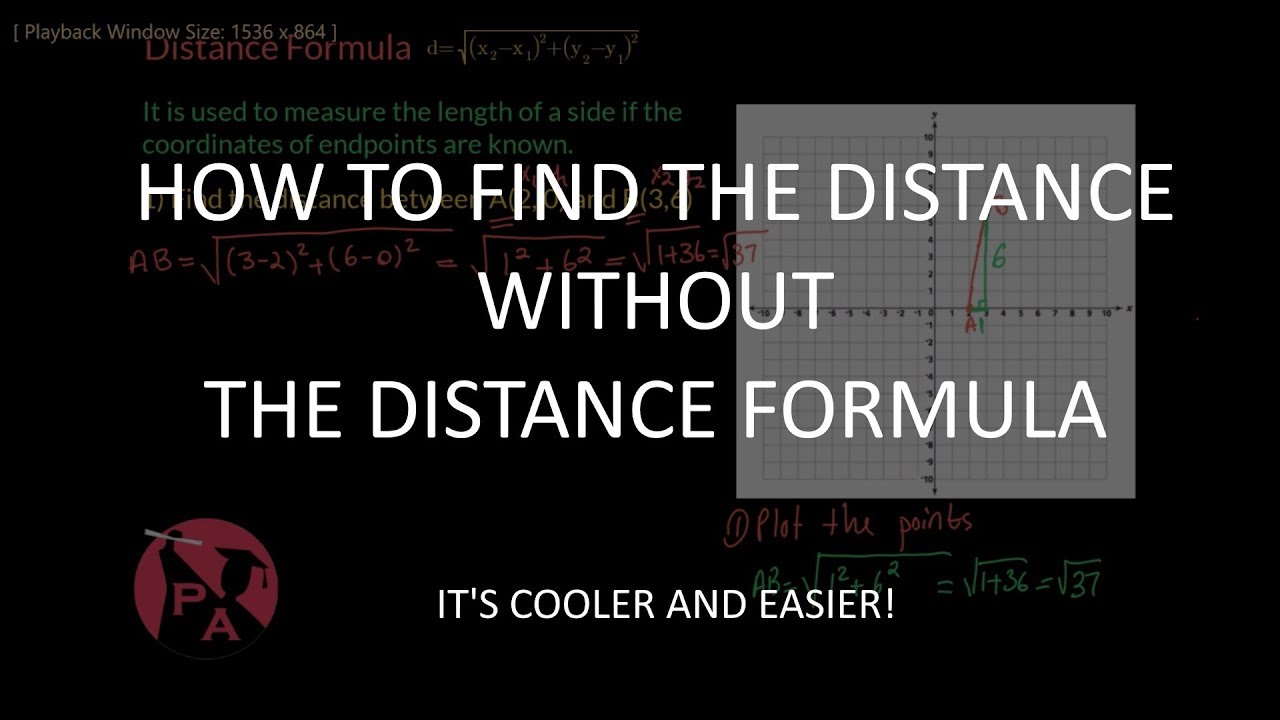 Finding the Distance without the Distance Formula