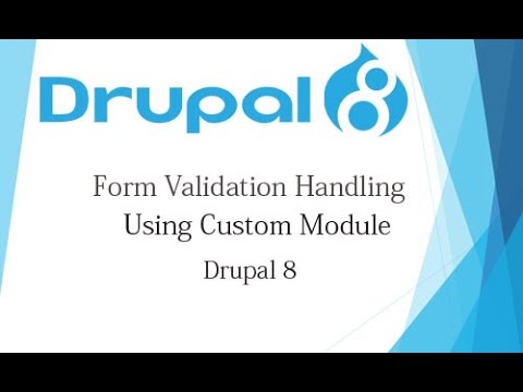 Drupal 8 Tutorial for Beginner Lesson-55: From Validation Using Custom Module in Drupal 8 - Hindi