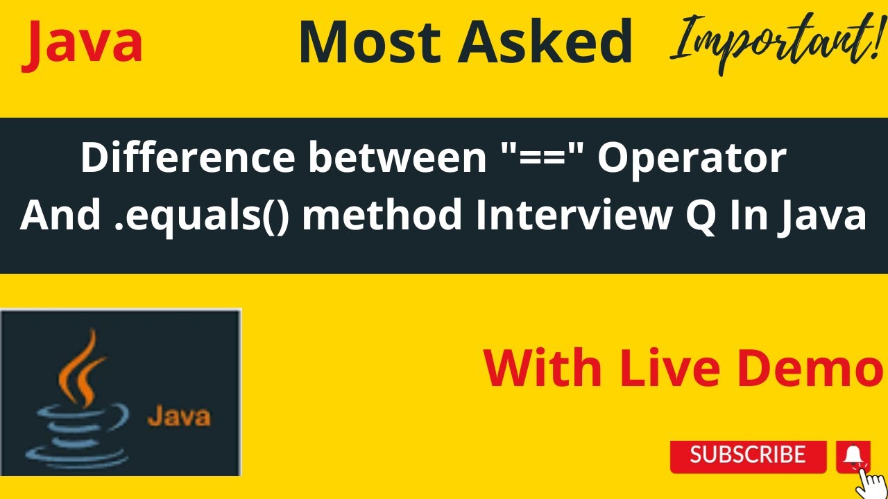 Difference between  “==” operators And .equals() method In Java | Java IQ | Hindi | @KumarCoding