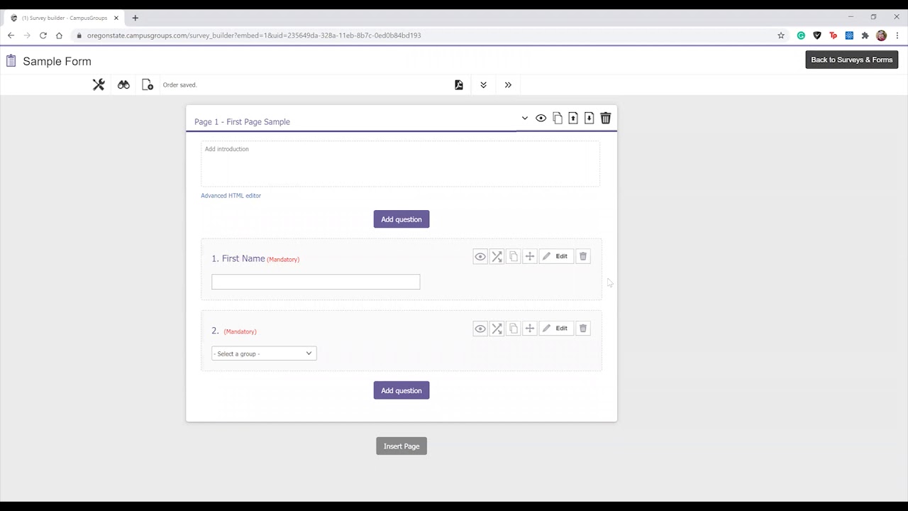 CampusGroups Tutorial: Forms and Surveys