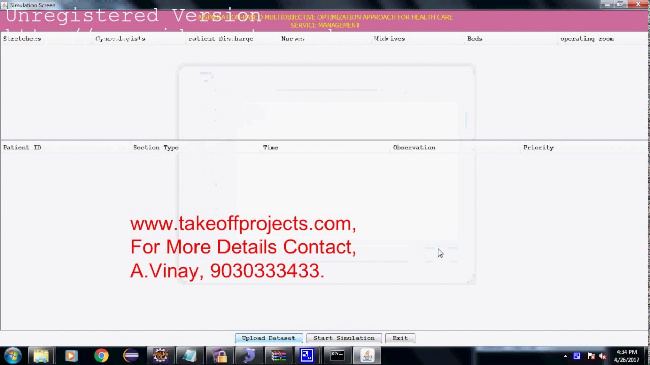 A Simulation Based Multiobjective Optimization Approach for Health Care Service Management