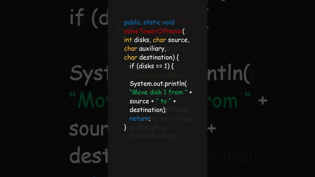 Understanding Recursion in Java using Hanoi Tower Example | Java Tutorial #BuildYourCodeStyle