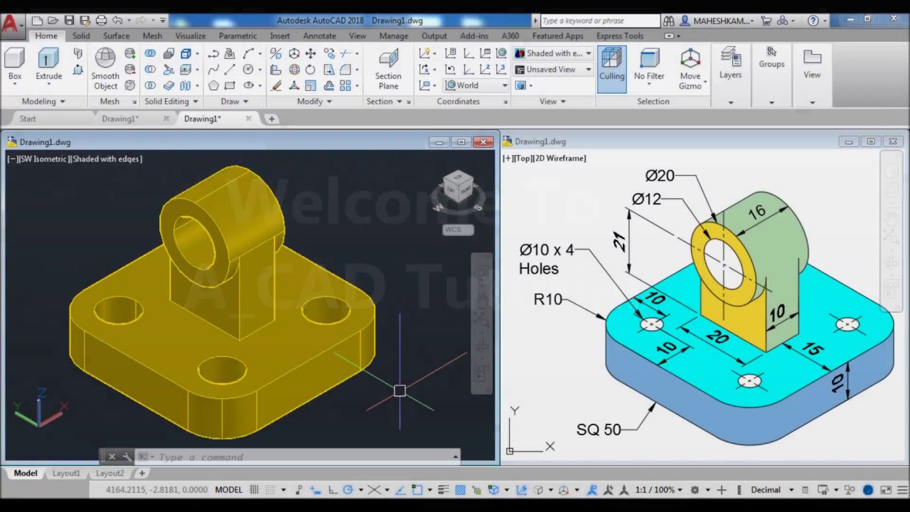 AutoCAD 3D Designing for Beginners – Basic To Advance Tutorials – Exercise 15