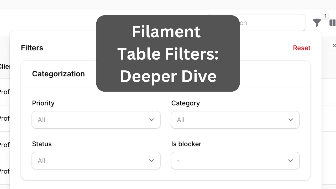 Filament: 10+ Features of Table Filters