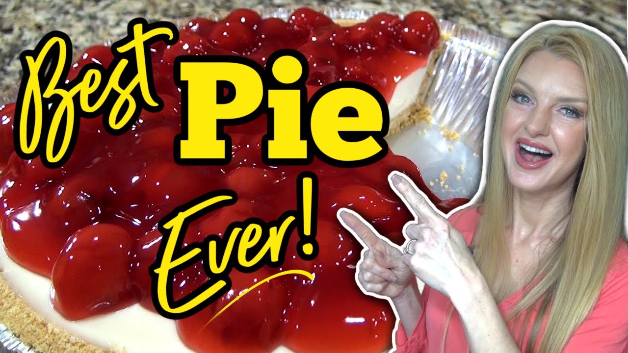No-Bake CHERRY CREAM CHEESE PIE RECIPE You Will LOVE!😋