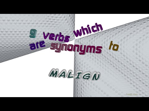 malign - 10 verbs with the meaning of malign (sentence examples)