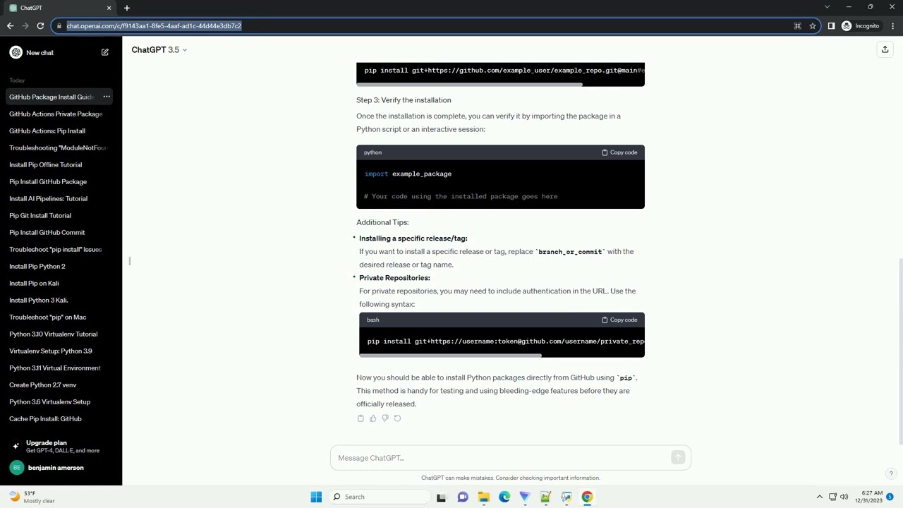 pip install github egg