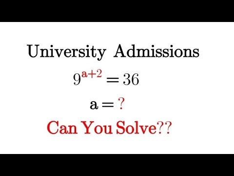 Solving a 'Stanford 'University entrance exam | a=?