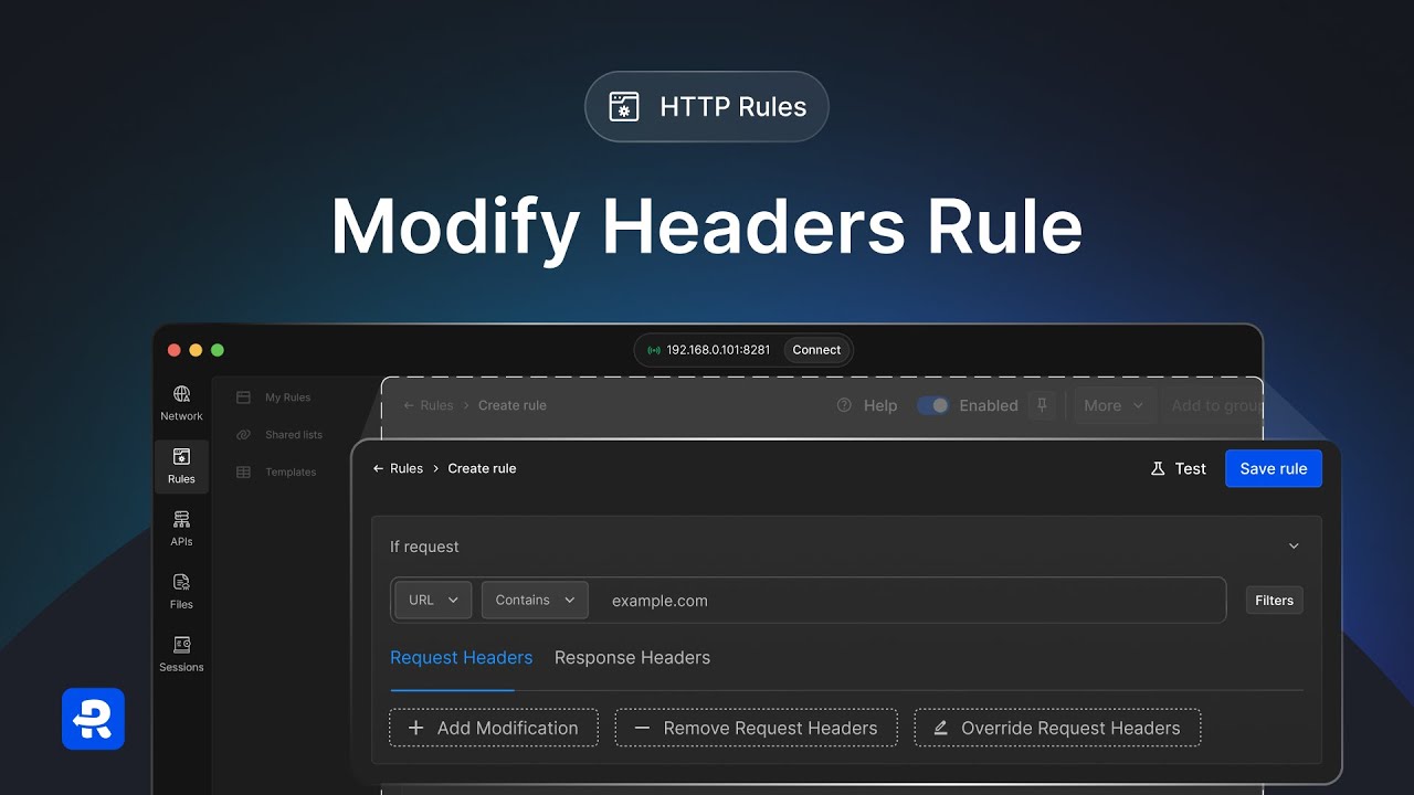 Modify Header Rule - Requestly