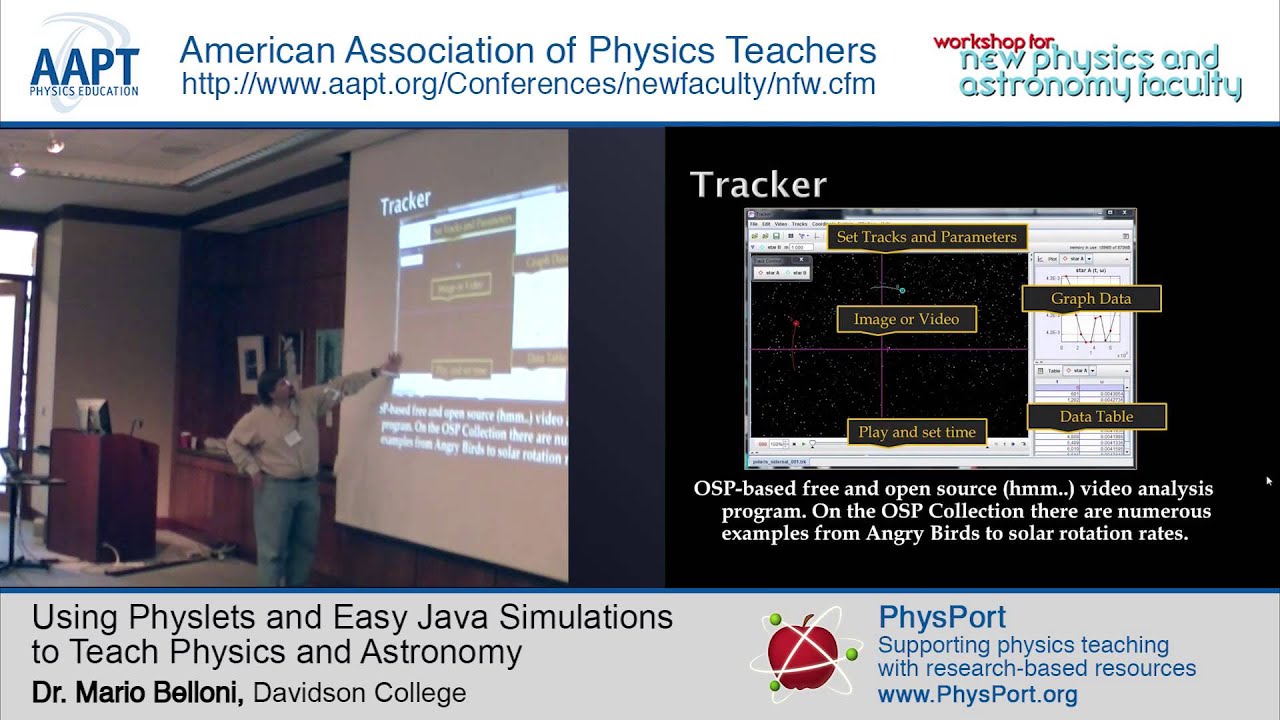 Dr. Mario Belloni: Using Physlets and Easy Java Simulations to teach Physics and Astronomy