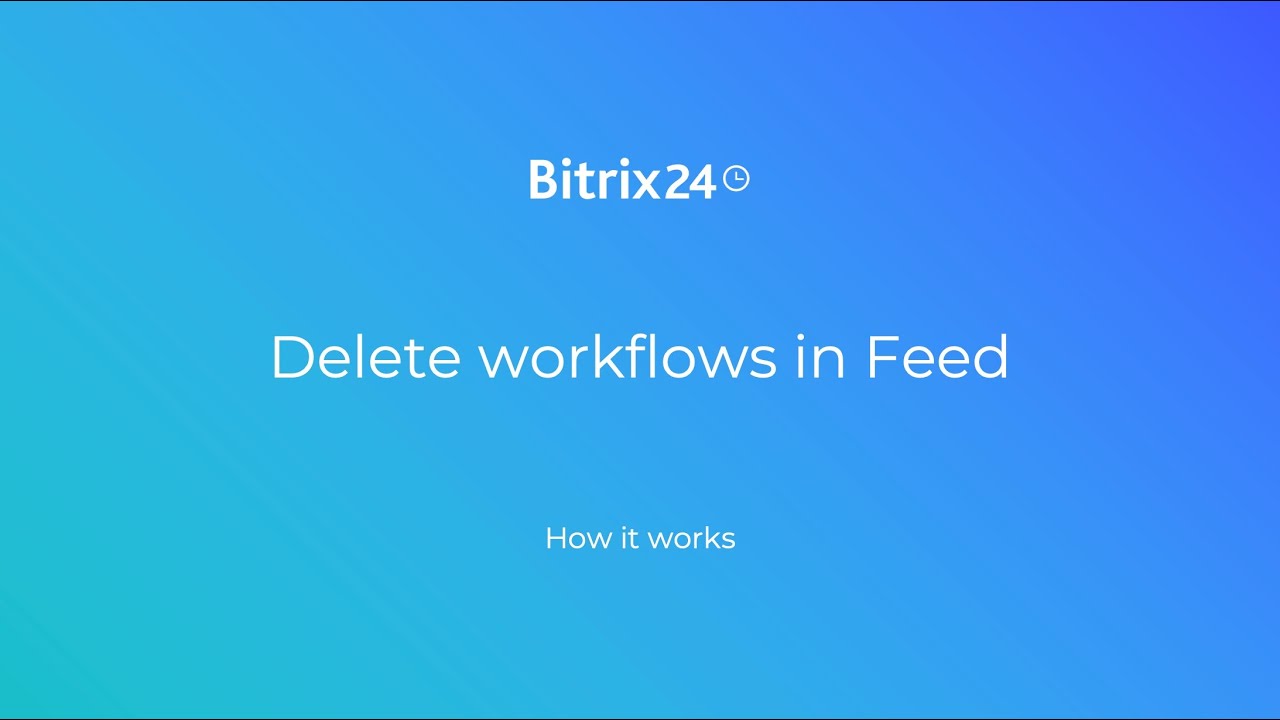 Delete workflows in Feed
