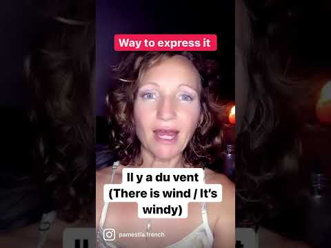 How to say: it’s sunny ? It’s windy?…