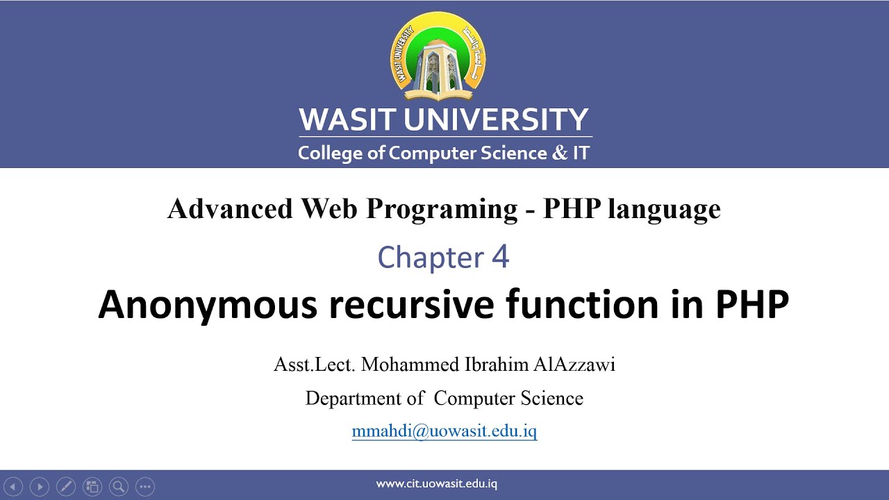 36 Anonymous recursive function in PHP
