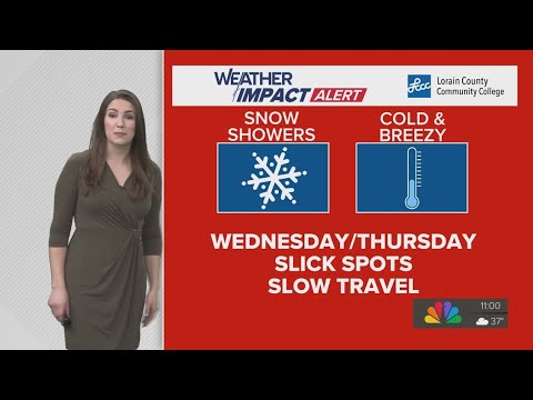 Weather Impact Alert: Lake-effect snow and gusty winds starting Wednesday through Thursday morning