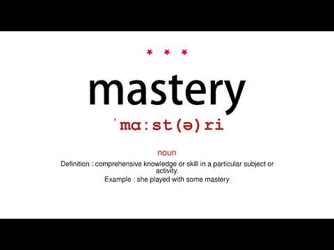 How to pronounce mastery - Vocab Today