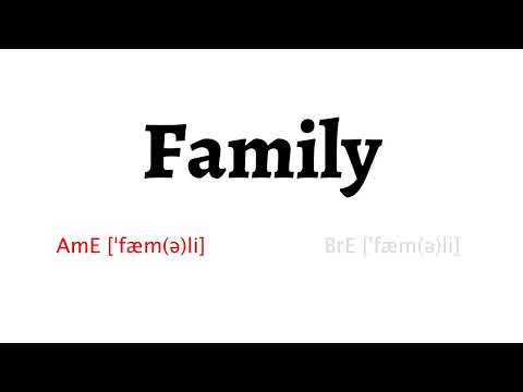 How to Pronounce family in American English and British Englishfamily