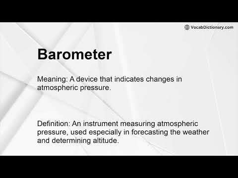 Barometer Meaning