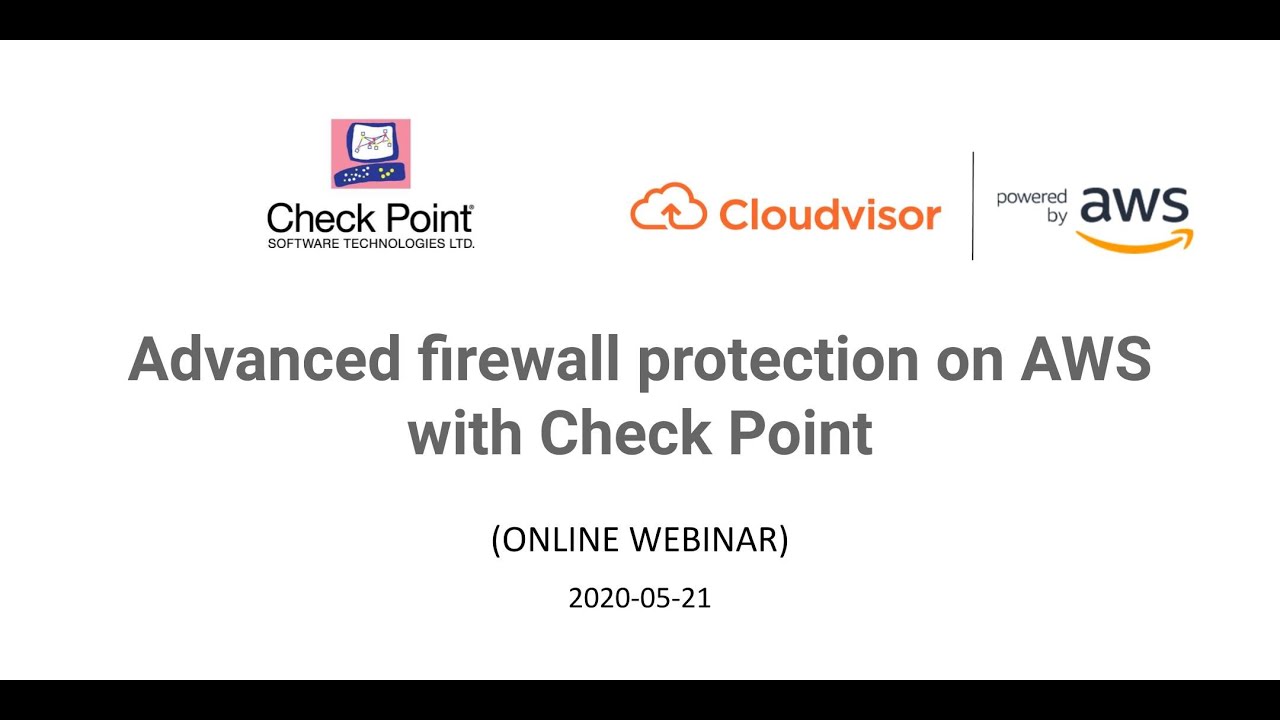 Advanced firewall protection on AWS with Check Point (online webinar)